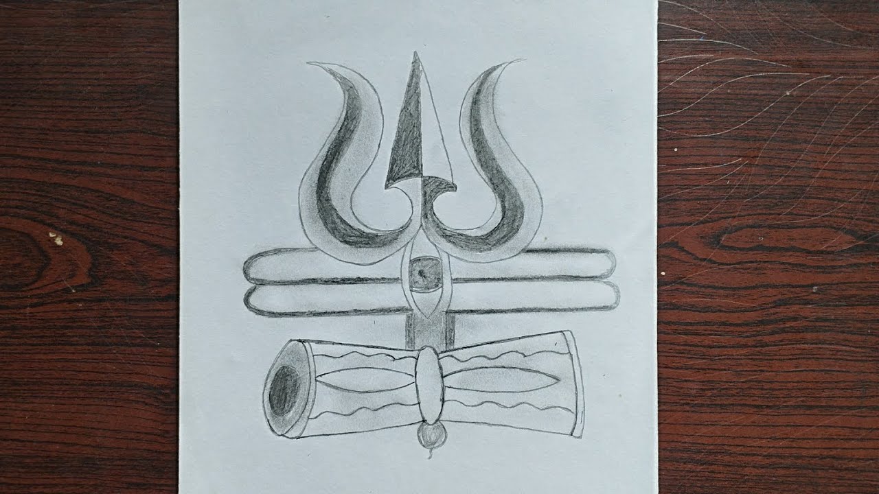 How To Draw A Trishul #bholenath #shiv #Trishul Drawing#Trishul Tattoo ...