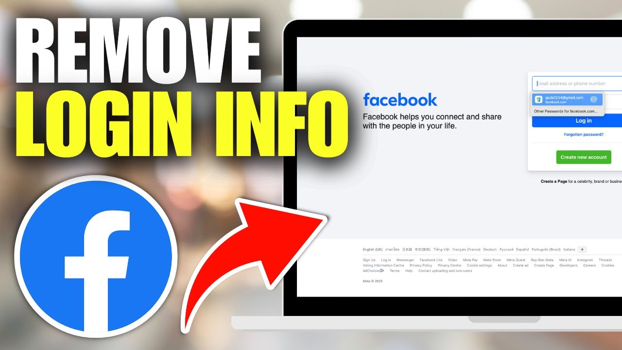How To Remove Saved Login Info on Facebook (PC) - YouTube