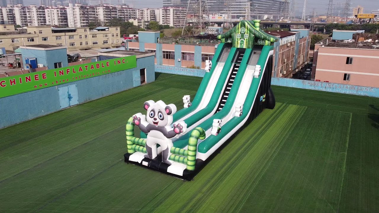 Inflatable Panda-themed Bamboo Slide Fun and Safe for Kids from Chinee ...