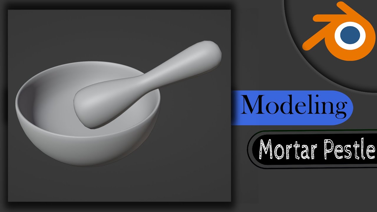 Let's Modeling Mortar Pestle Set in Blender 3.0 Real-Time 3D Workflow ...