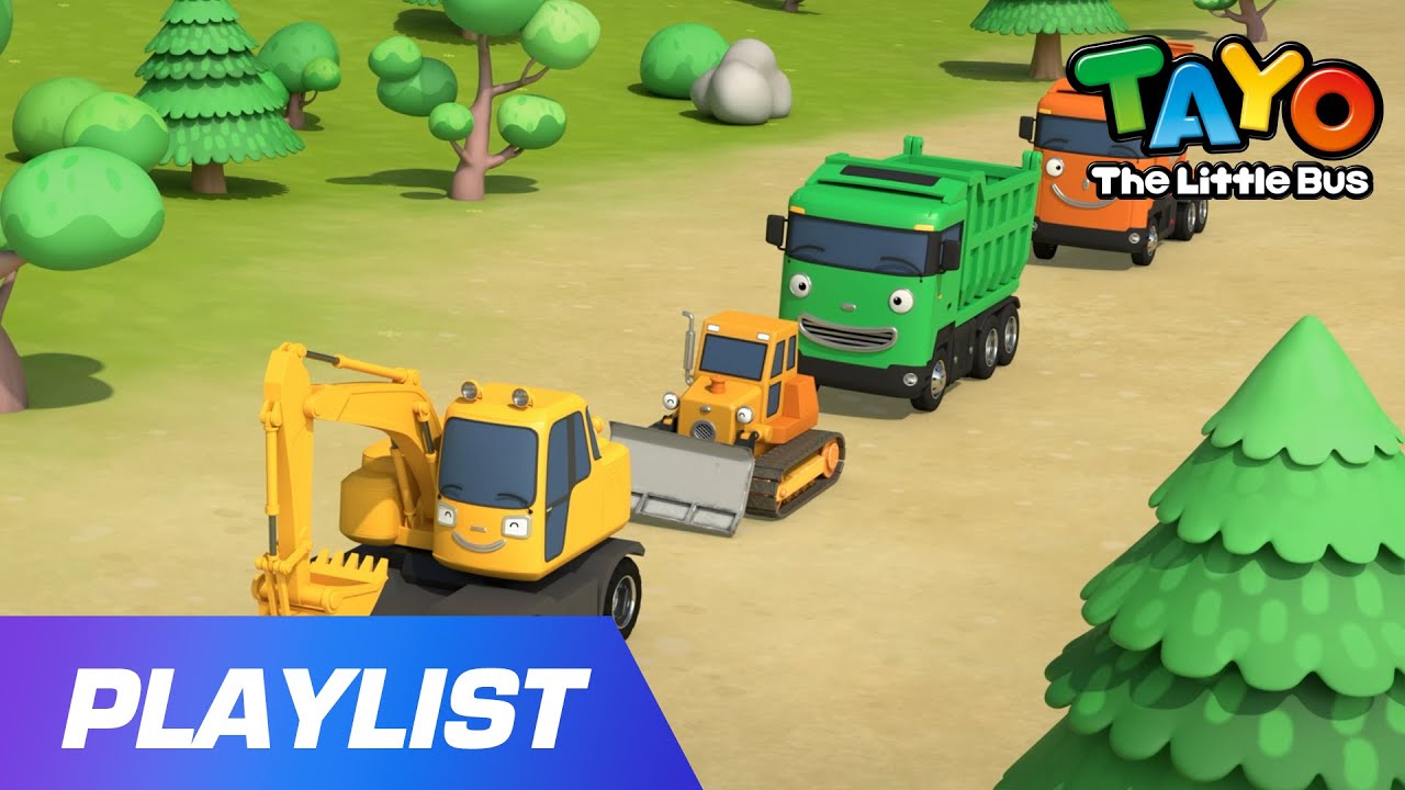 [Playlist] Wheels on the Strong Heavy Vehicles | The excavator Poco ...