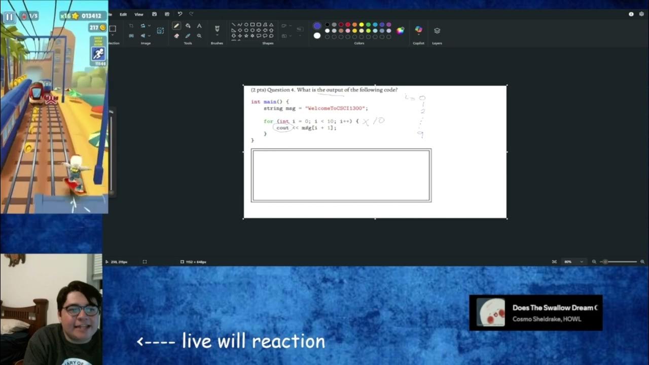 CSCI 1300 (Spring 2025) Midterm 1 | Q4 - YouTube
