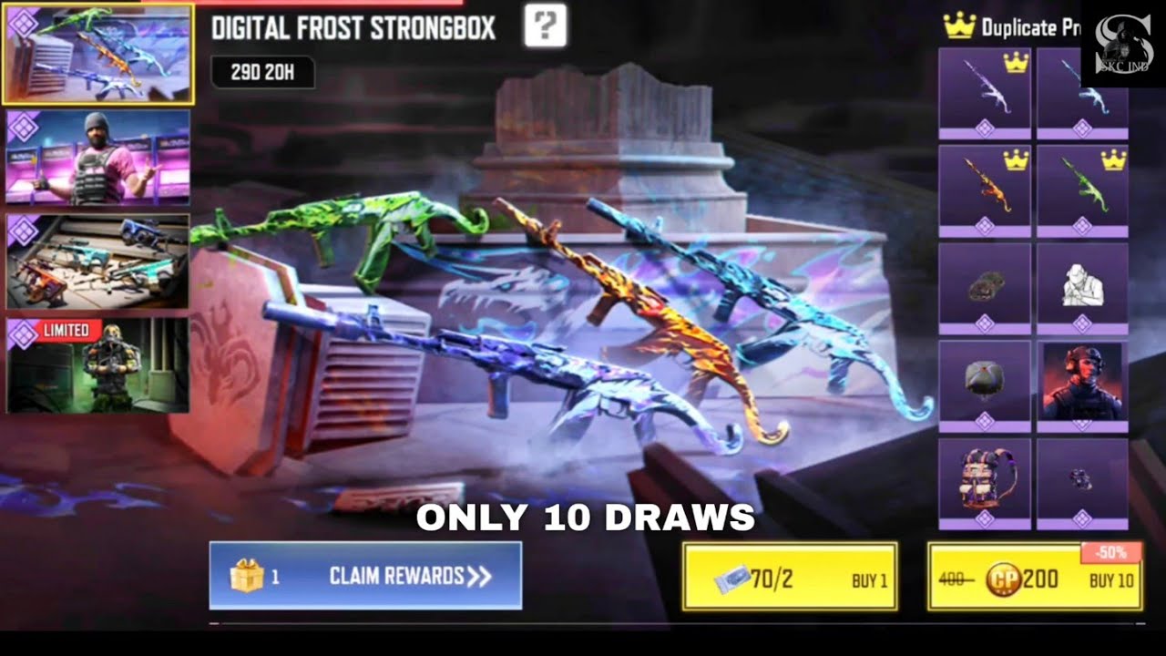 10 Free on Digital Frost Strongbox CODM | AK-47 Chilling Draconic COD ...