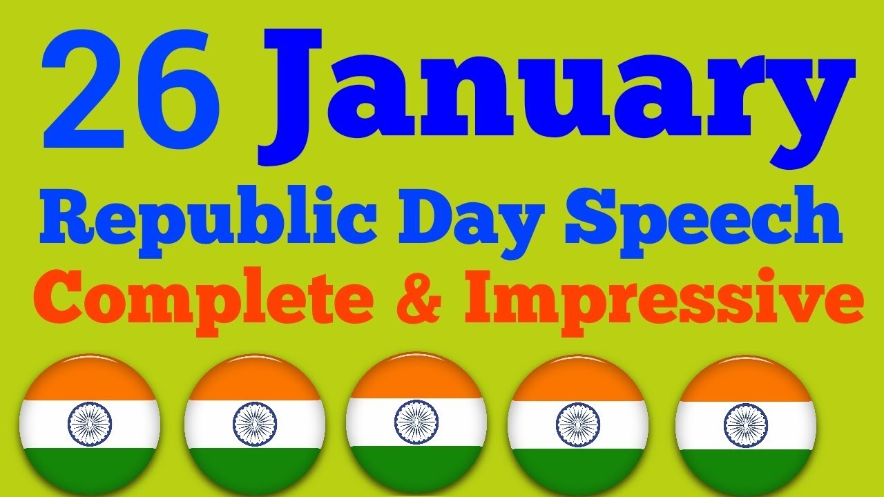 26 January Speech || Republic day speech - YouTube