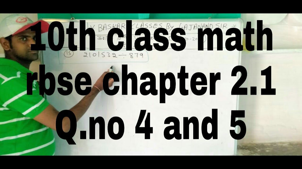 10th Class Math Rbse Chapter 2 1 Q no 4 And 5 YouTube 10th-class-math-rbse-chapter-2-1-q-no-4-and-5-youtube