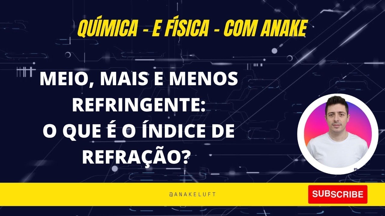 O QUE É O ÍNDICE DE REFRAÇÃO? MEIO MAIS E MENOS REFRINGENTE - YouTube