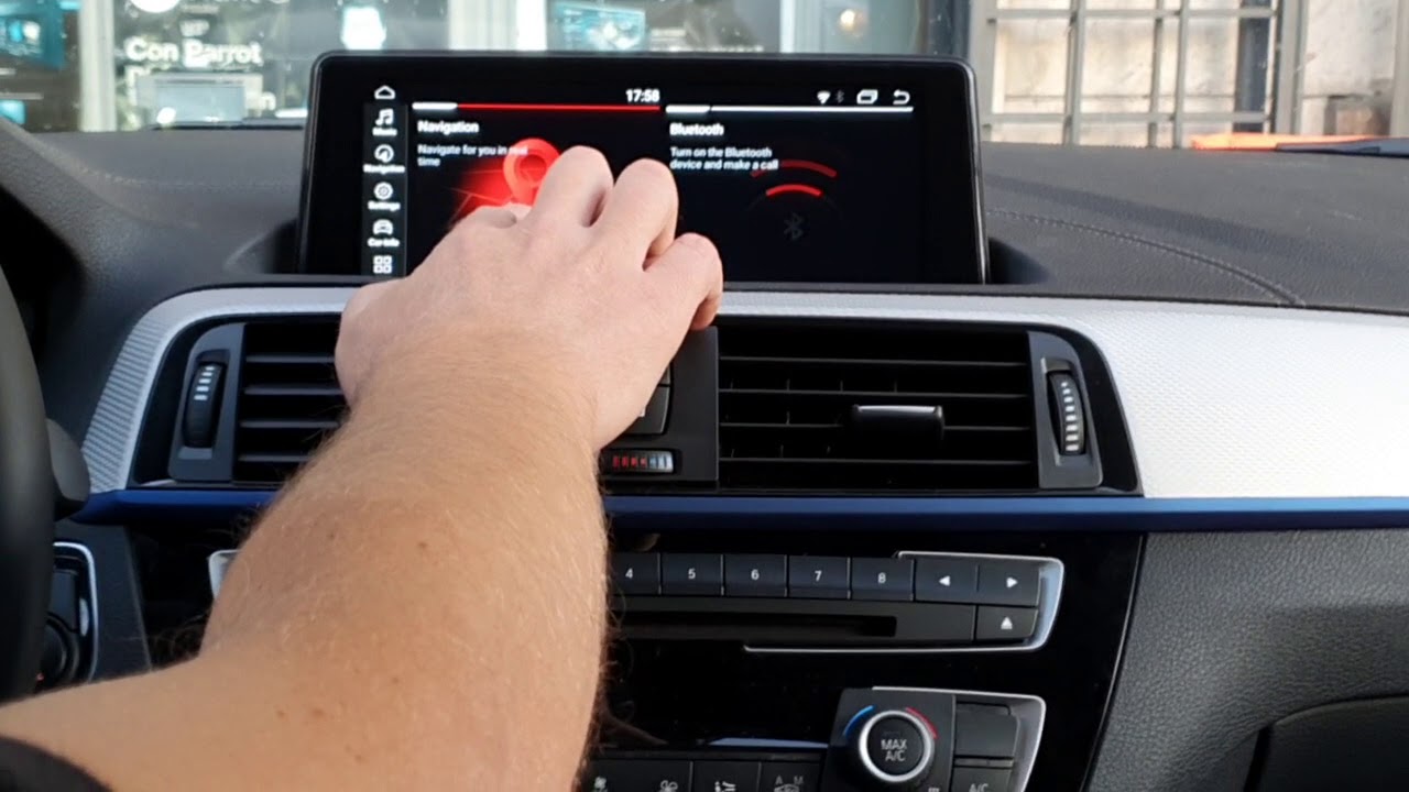 BMW serie 1 car tablet Android 9 - YouTube