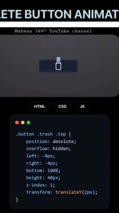 Delete Animation Use Html And Css And Javascript For Beginners Coding And Animation Creator