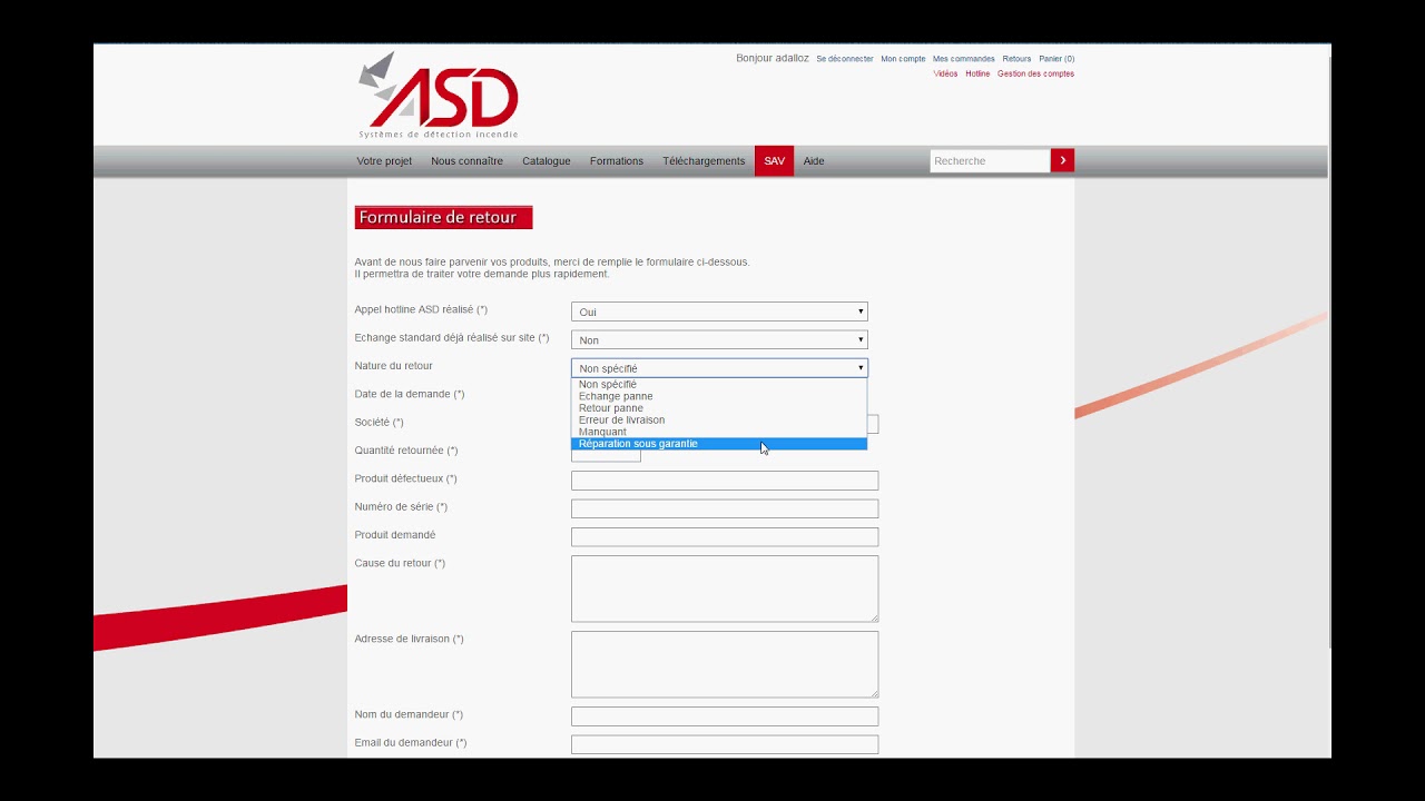 Comment remplir le formulaire SAV - YouTube