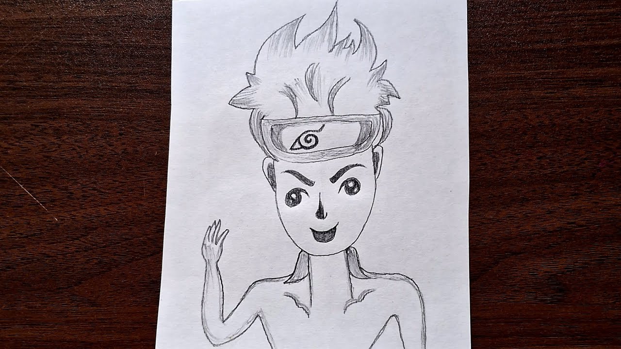 Naruto drawing easy |How to draw Naruto characters| Naruto drawing step ...