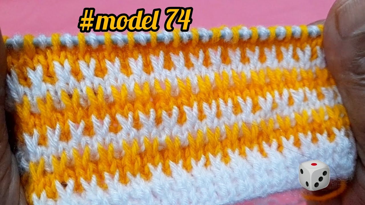 Easy Beautiful Two Colors knitting pattern ️ Step by Step knitting ...