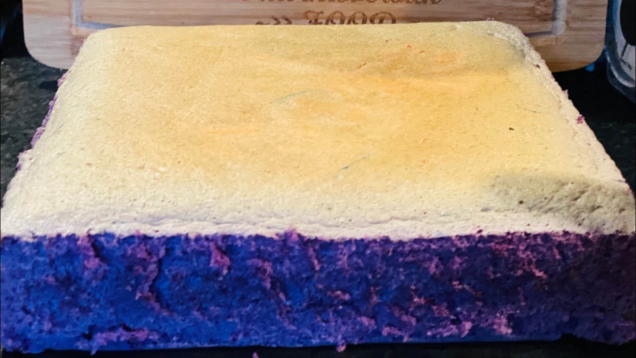 Soft & Fluffy Ube Sponge | sweet purple Chiffon Cake - YouTube