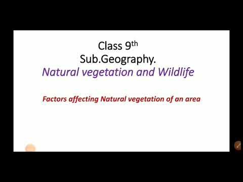 Factors affecting Natural vegetation of an area - YouTube