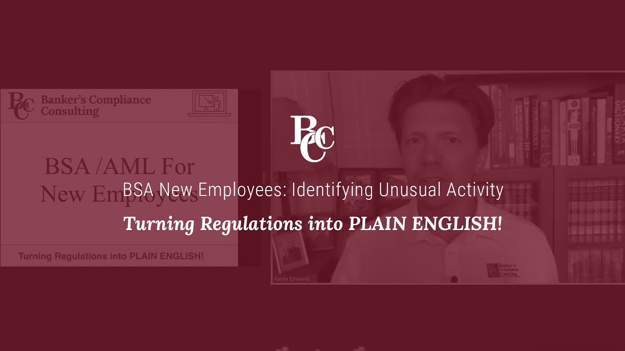 BSA New Employees Identifying Unusual Activity - YouTube