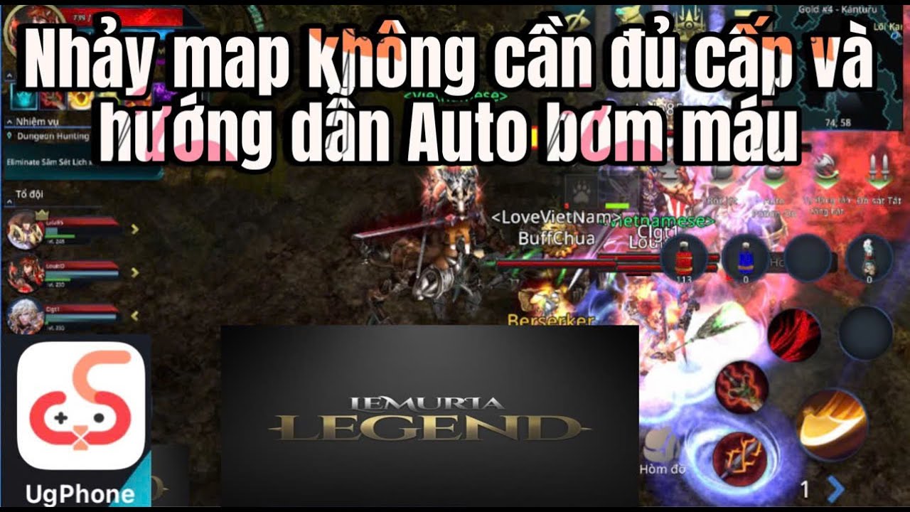 Mu Lemuria Legend | Nhảy map không cần đủ cấp và hướng dẫn auto bơm máu ...
