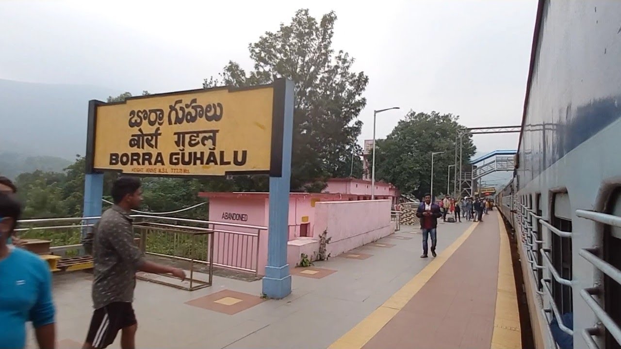 BORRA GUHALU RAILWAY STATION ON BOARD KIRANDUL VSKP TRAIN INDIAN ...