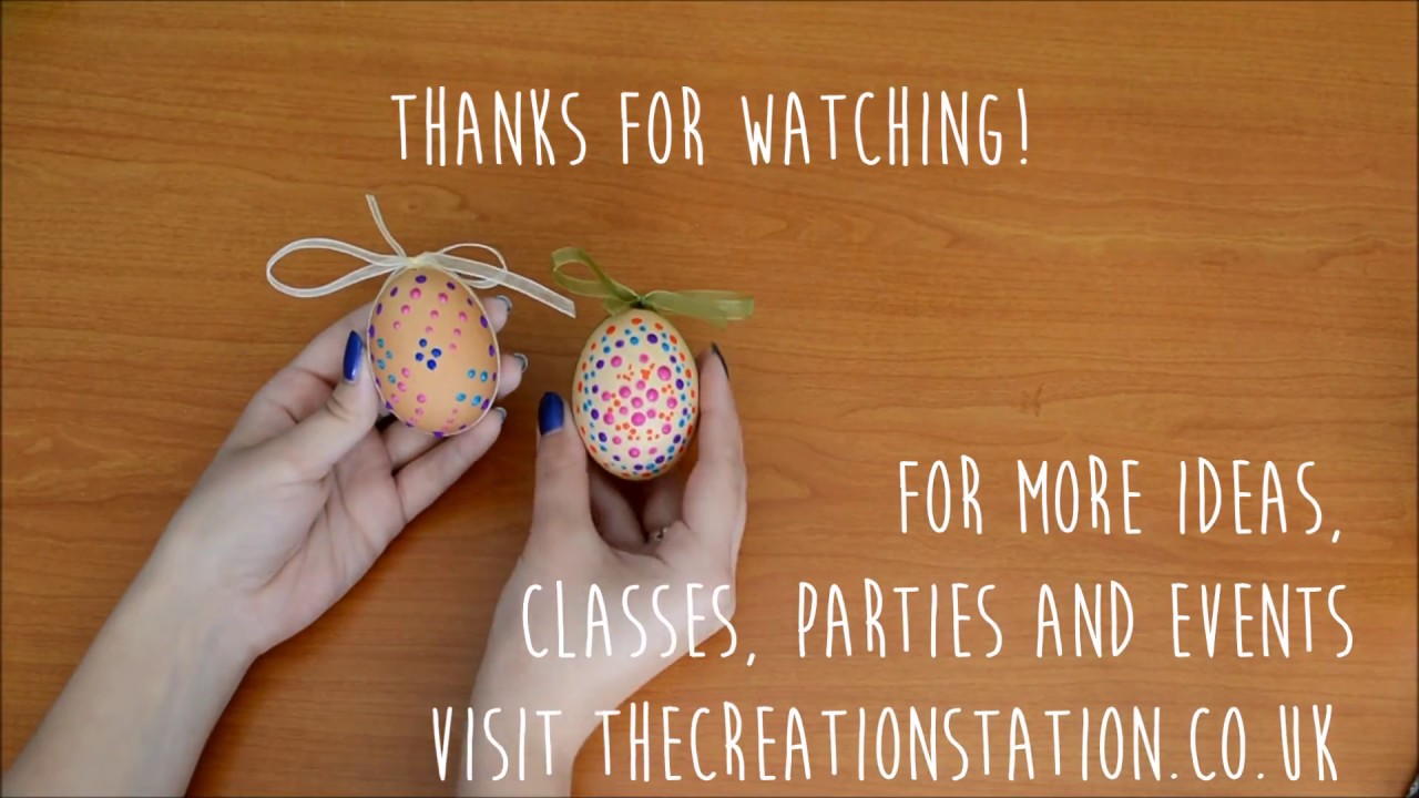 How to paint dot an Easter egg - YouTube