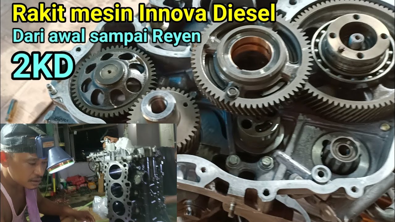 Rakit mesin Innova diesel 2 KD - YouTube