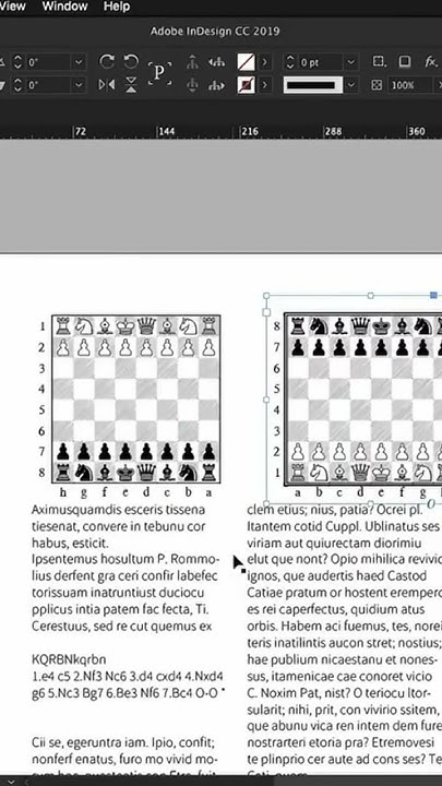 FEN chess diagrams in InDesign - YouTube