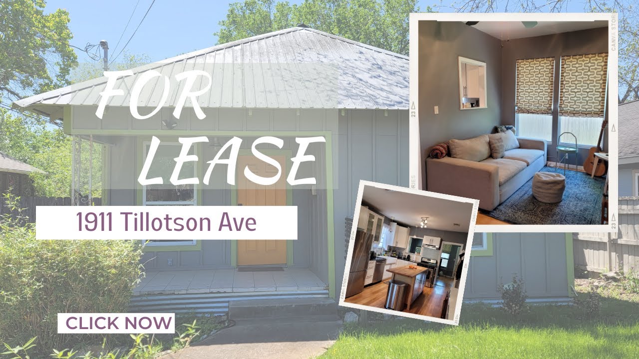 Austin Homes for Lease (1911 Tillotson Ave, Austin, Texas 78702) - YouTube