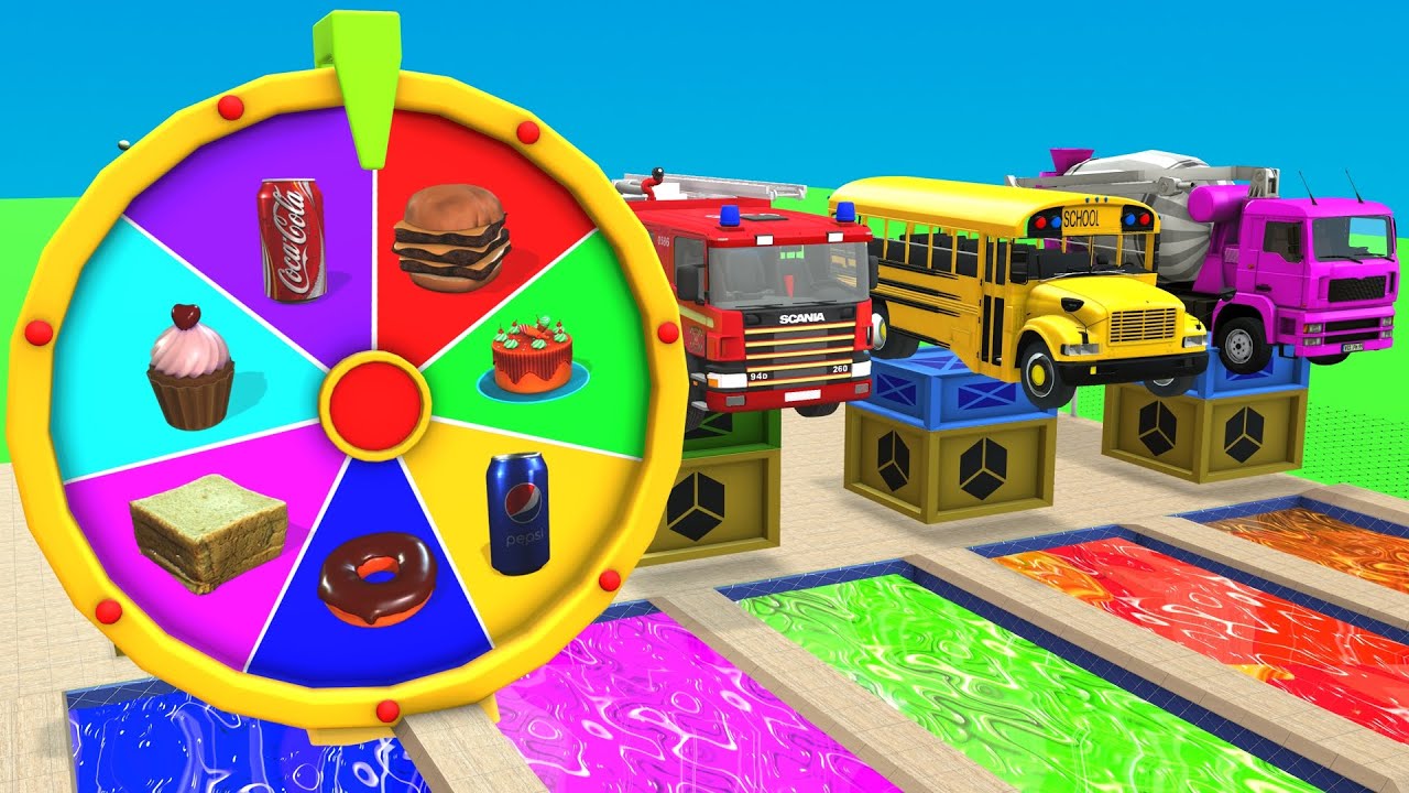AMAZING Spinning Wheel Game with MINI CARS AND STREET VEHICLES ! - YouTube