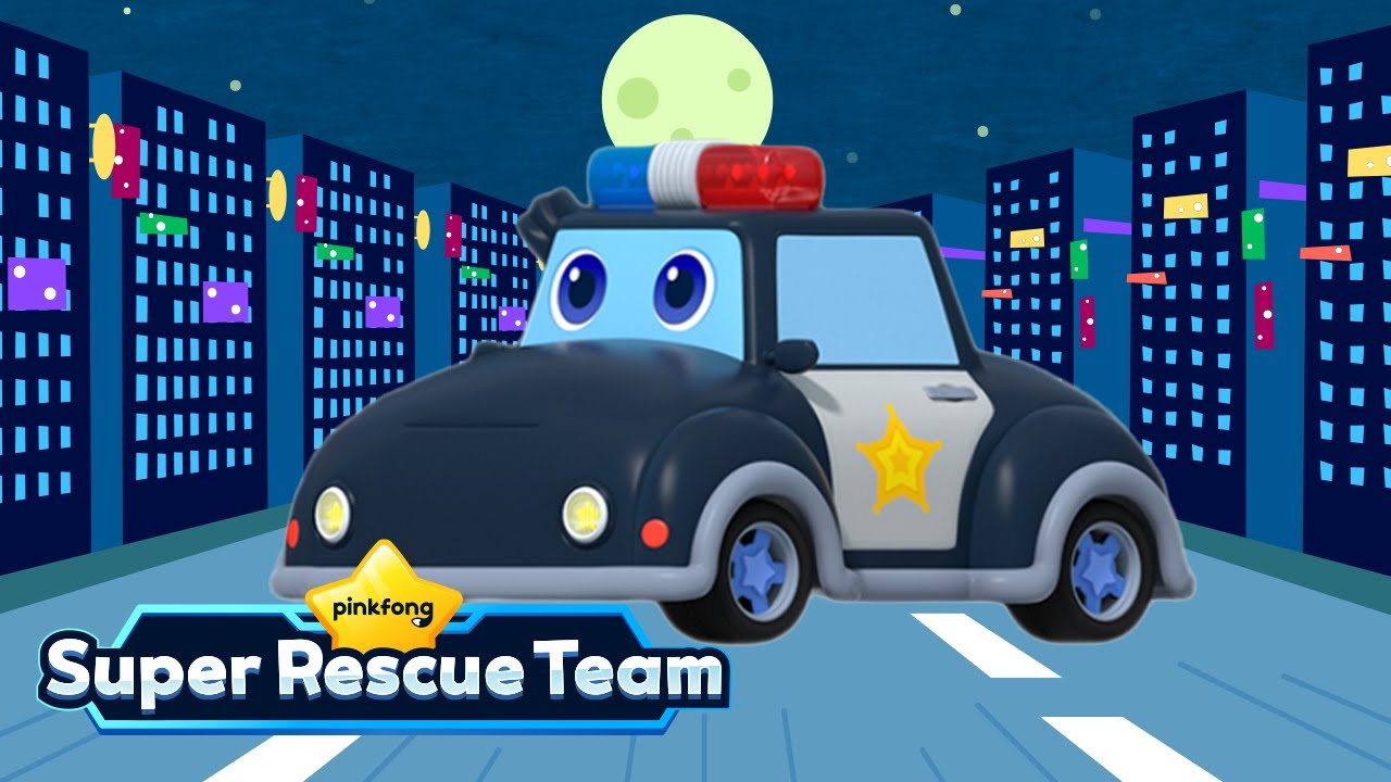 Police Car 🚔 | Meet Roger! Our Brave Police Car | Pinkfong Super Rescue ...