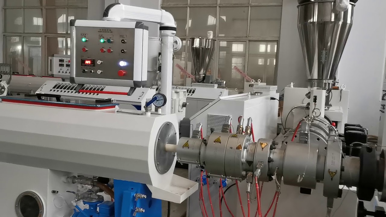 pvc multi layer pipe extrusion line - YouTube