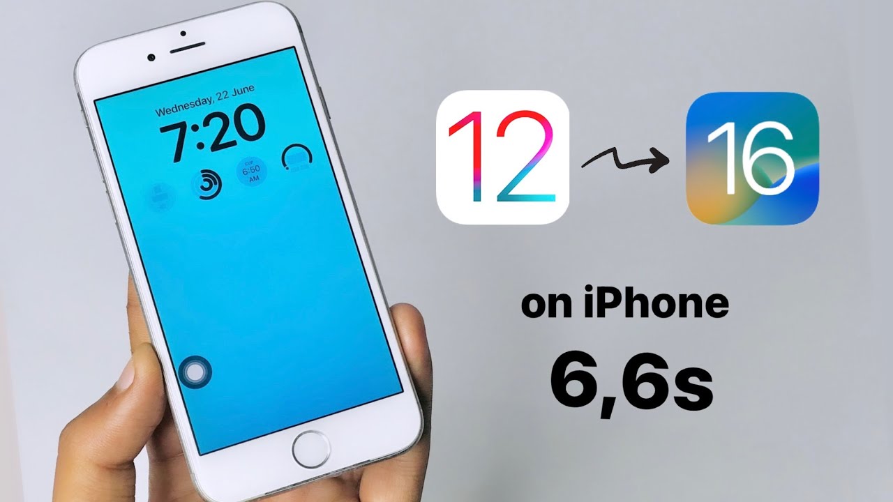 How to update iOS 12 to iOS 16 on iPhone 6,6s😍 || install iOS 16 on ...