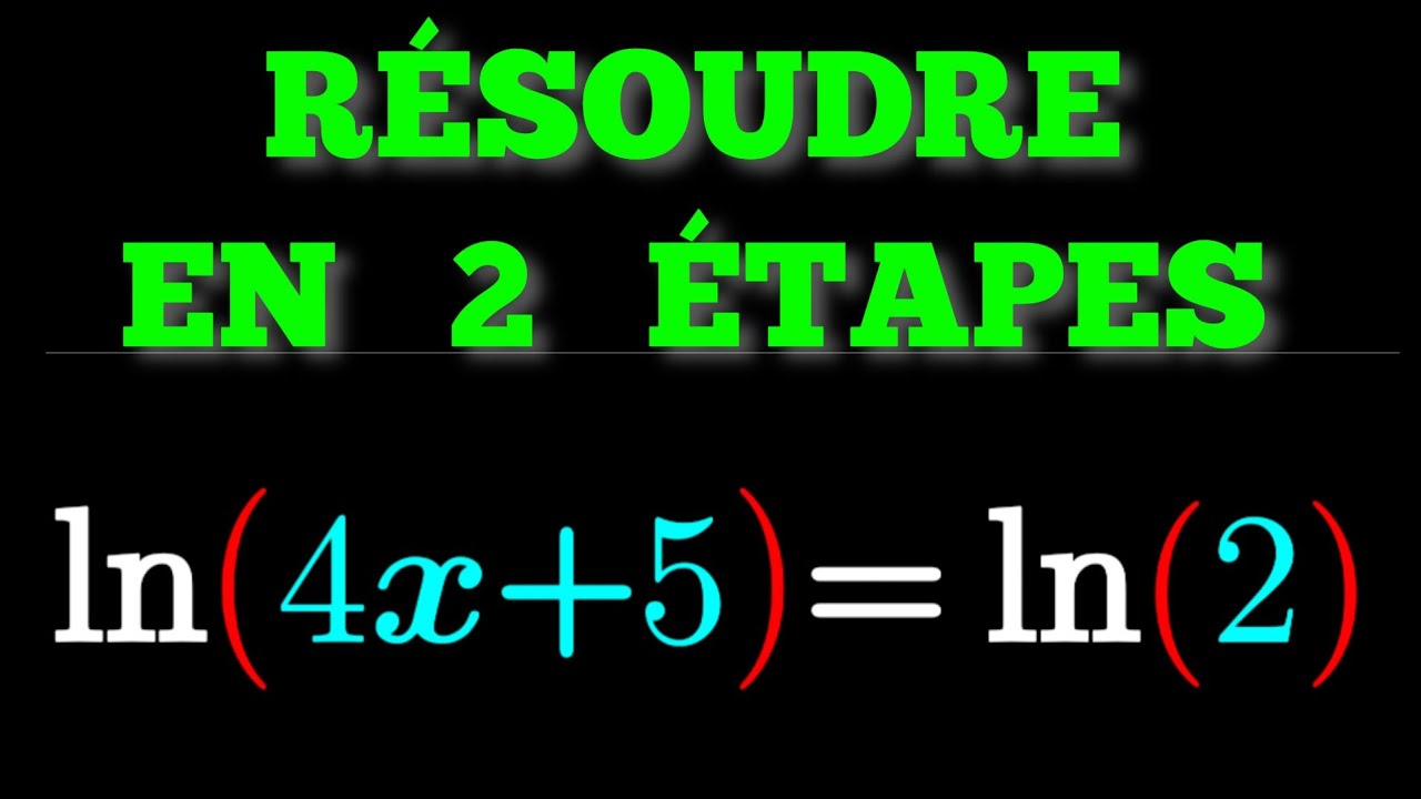 COMMENT RÉSOUDRE UNE ÉQUATION AVEC LA FONCTION LOGARITHME - YouTube