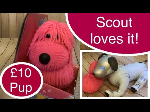 Jiggly Pets Pink Puppy Dog Walking Barking Dancing Squishy Pet Unboxing ...