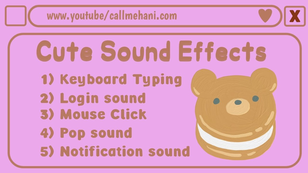 cute sound effects for editing non copyright 2022 ll callmehani - YouTube