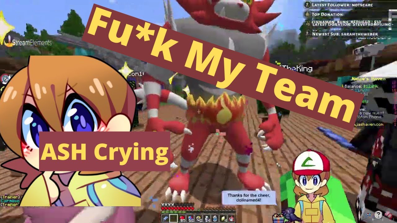 Ash Crying due to her Team - Ash on lol Minecraft - YouTube
