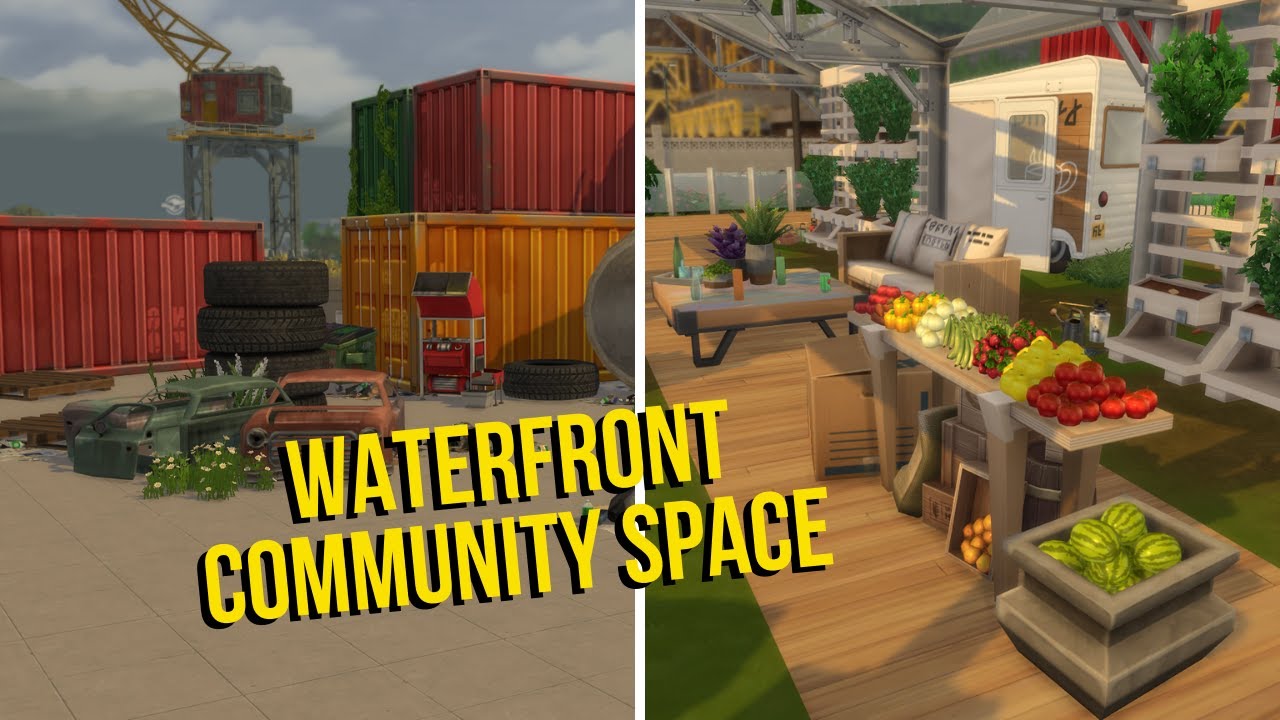 Waterfront Community Space | The Sims 4: Speed Build - YouTube
