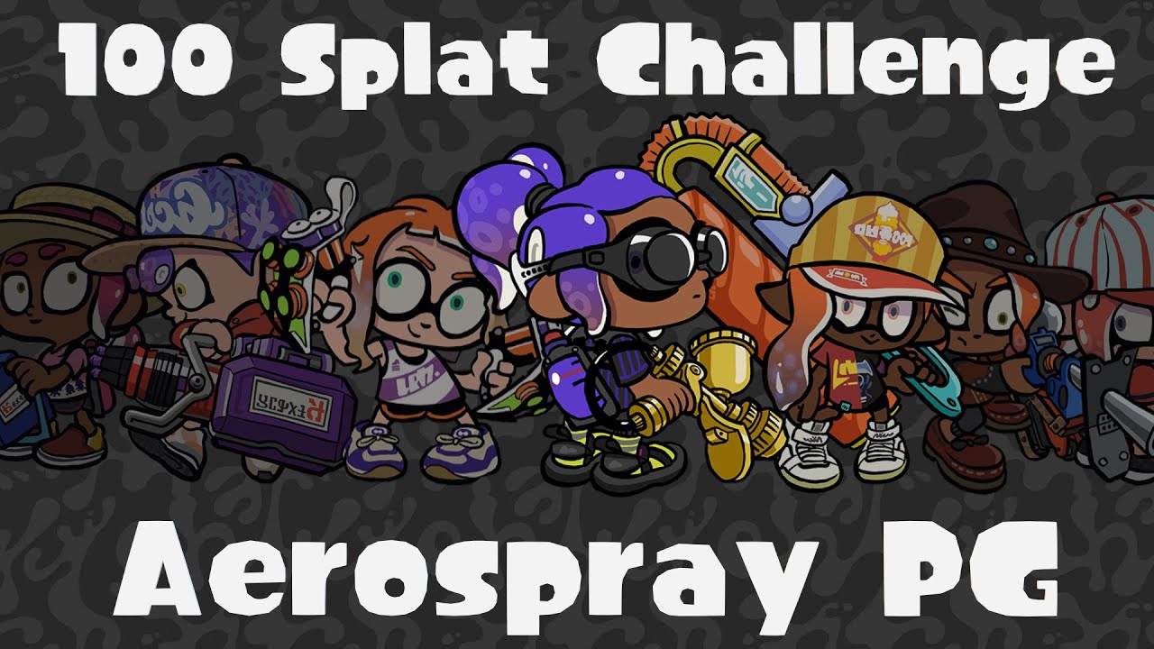 100 Splat Challenge Aerospray PG - YouTube