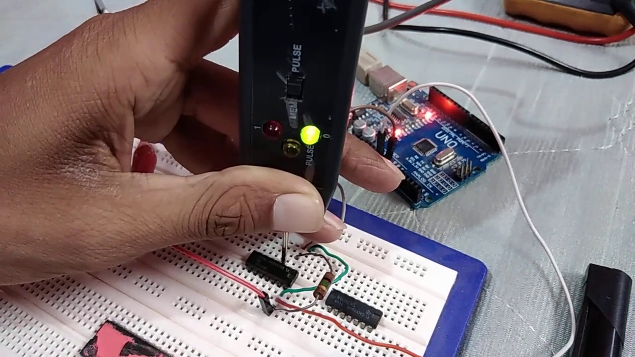 Logic Probe and Digital ICs testing : Electronic component testing part ...