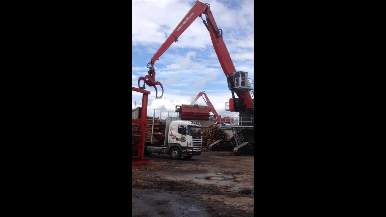 Mantsinen Electric Log Handler - YouTube