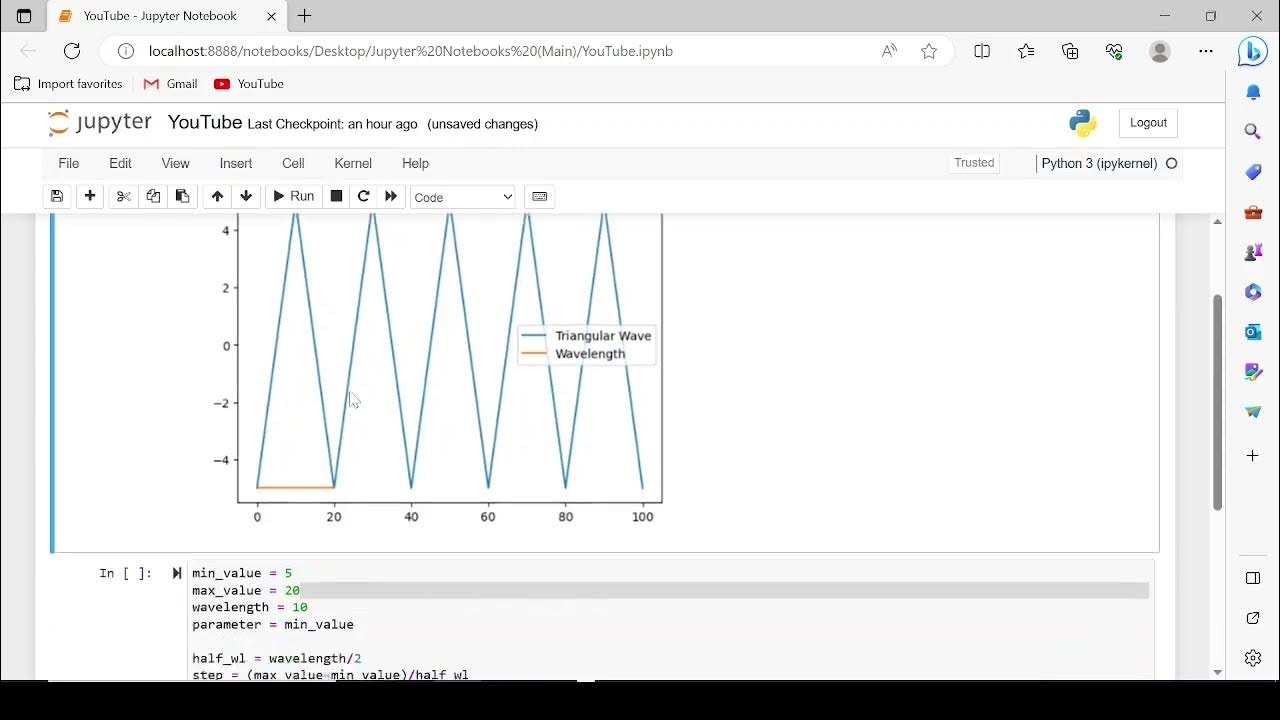 Python Triangular Wave From Scratch Youtube