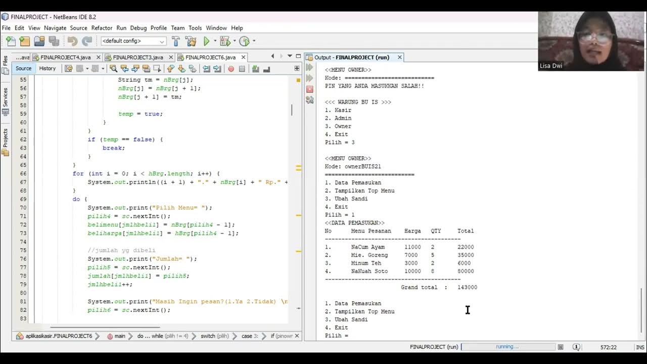 Final Project Bahasa Pemrograman (1) "Aplikasi Kasir" - YouTube