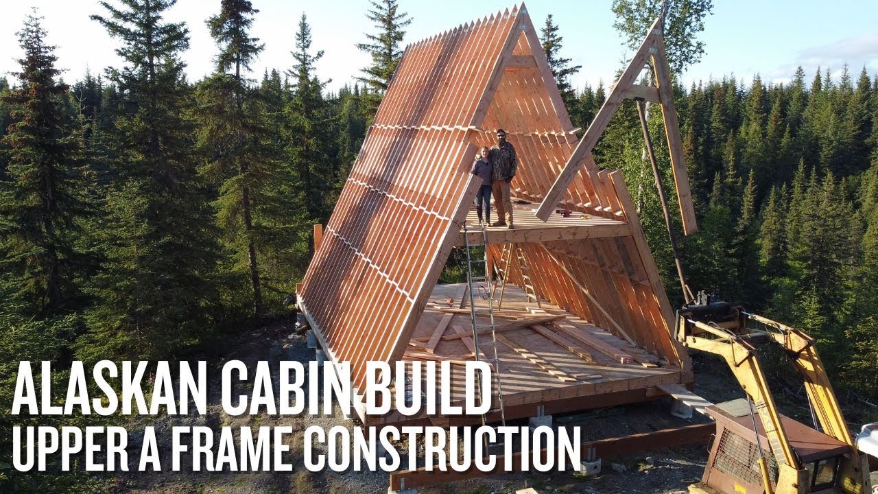 Off Grid Cabin Build | Upper A Frames & Subfloor - YouTube