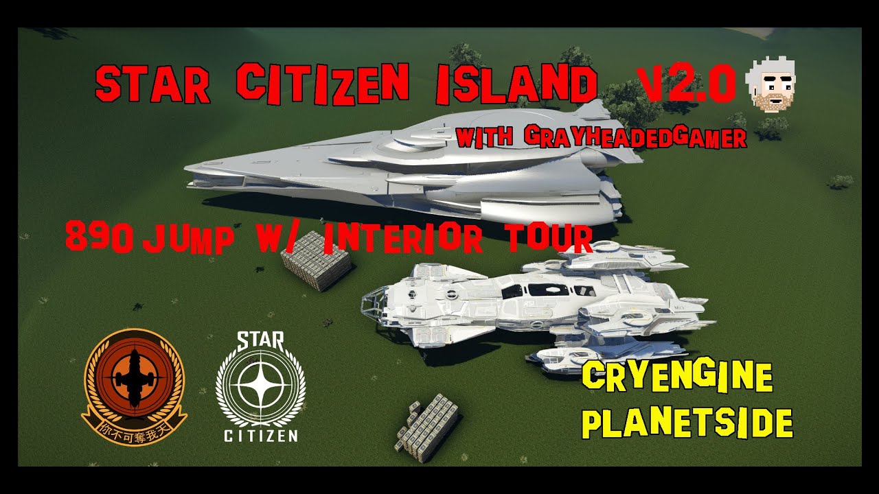 Star Citizen Island - 890 Jump w/ Interior tour and cargo - YouTube