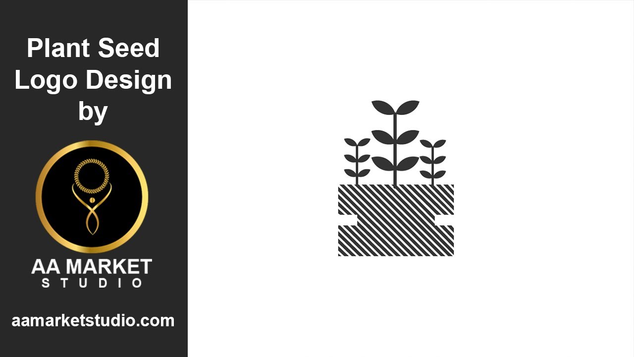 Plant Seed Logo Design By AA Market Studio - YouTube