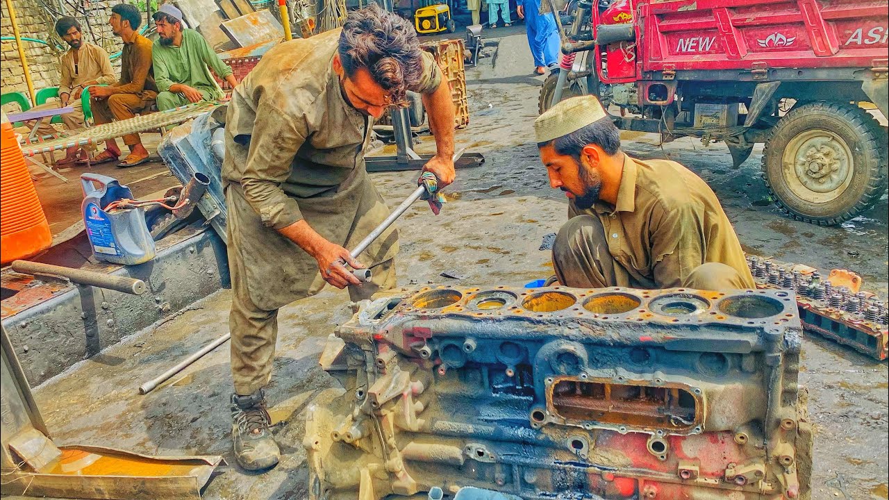 Rebuilding Old Truck Seized Diesel Engine || Restore and Repair 6 ...