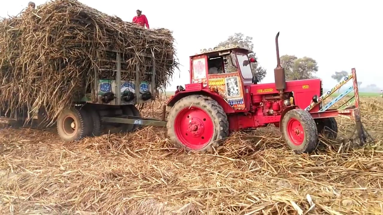 Belarus 510 Tractor | Most Powerful Tractor with double axle Trailer ...