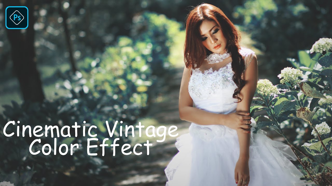 Cinematic Vintage Color Grading Effect - Photoshop CC Tutorial - YouTube