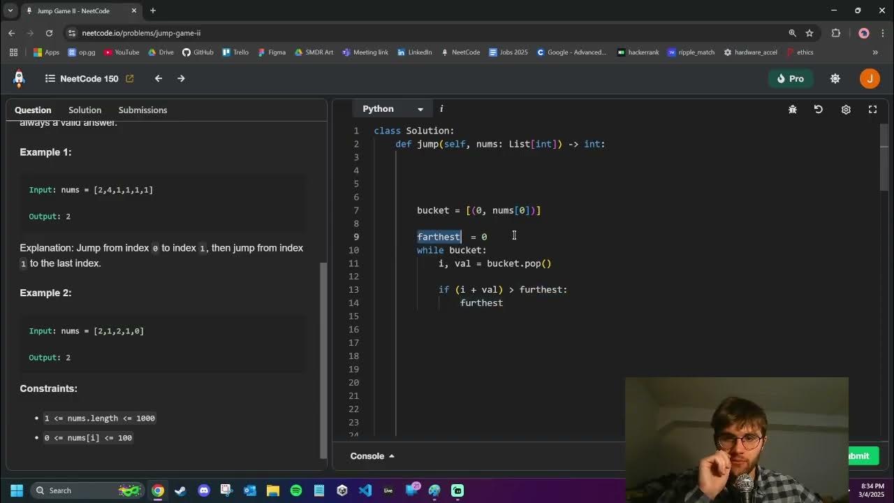 Daily Coding (day 48) - Jump Game II [Revisited] - YouTube