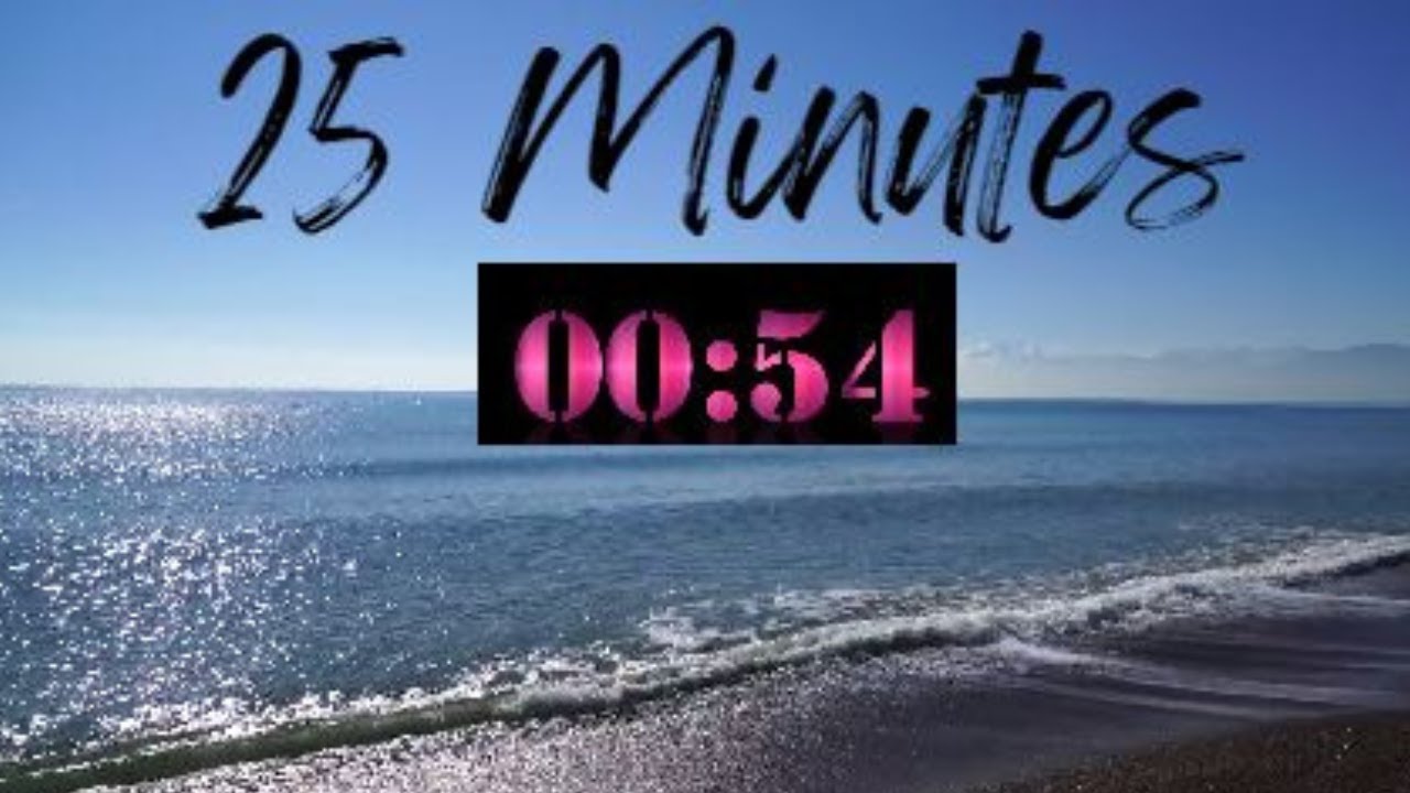 25 Minute Timer Ocean Waves with Music #timer - YouTube