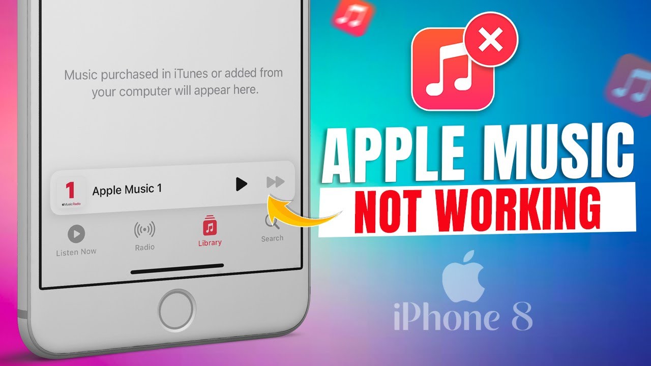 How to Fix Apple Music Not Working on iPhone 8 Plus - YouTube
