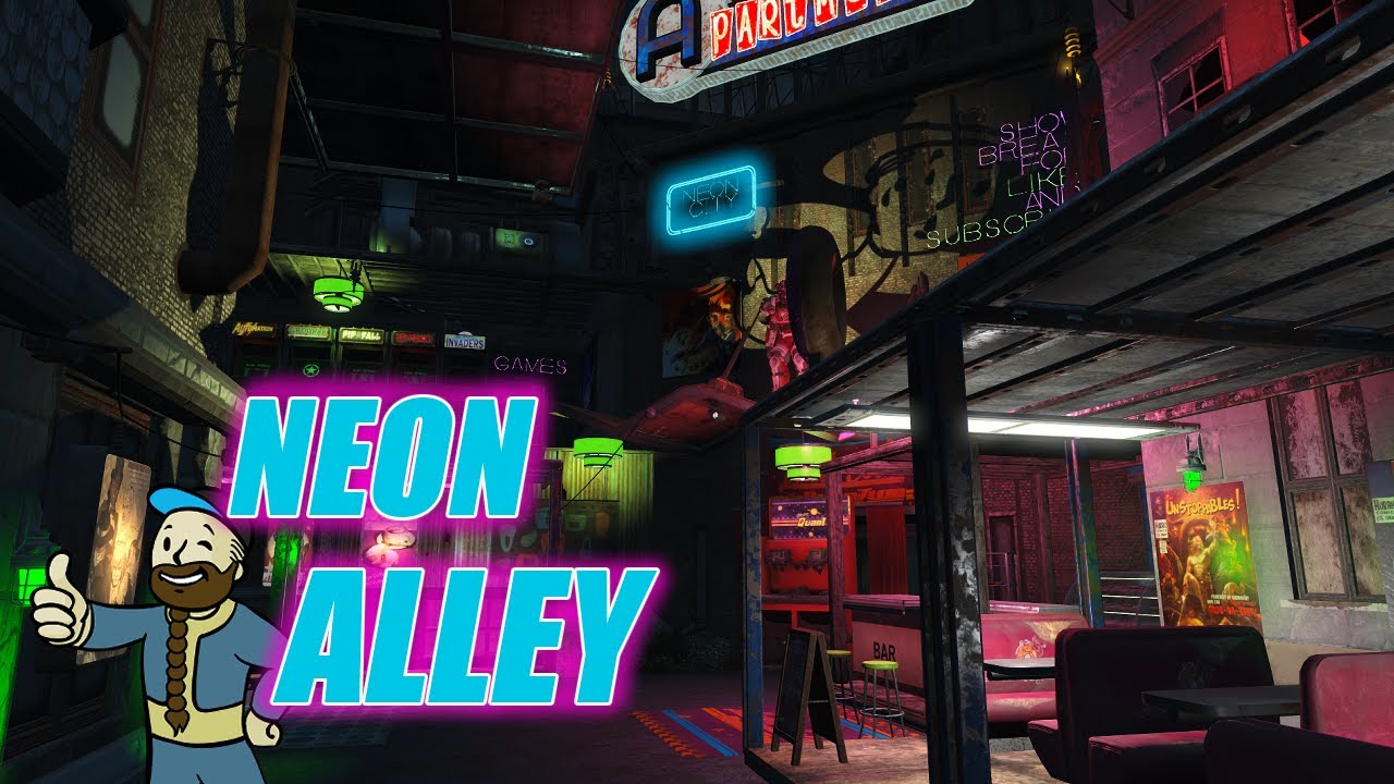 FALLOUT 4 - NEON ALLEY - "Hangman's Alley" Redone - YouTube