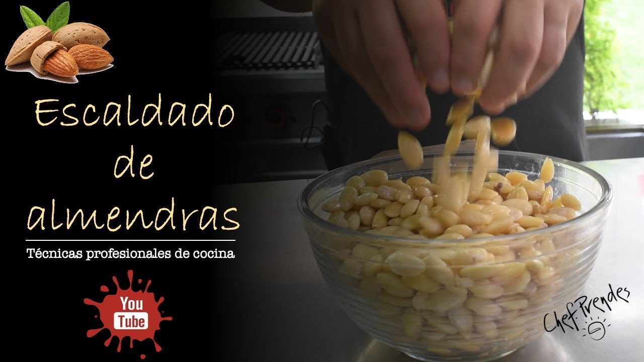 Como ESCALDAR almendras, TÉCNICA de cocina. TIP culinario. Explicado ...