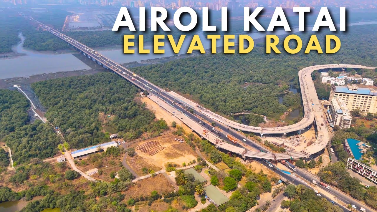 Airoli Katai Naka Freeway Progress | February 2024 | Dombivali To ...